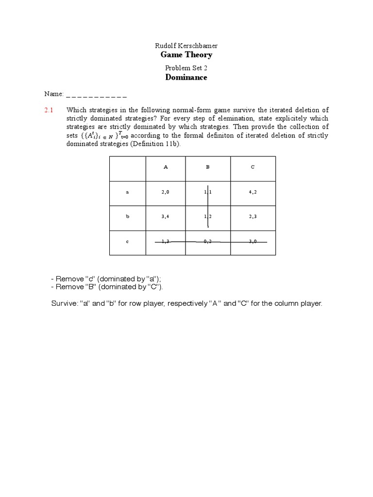 Problem Set 02 | PDF | Gaming | Mathematical Economics Problem Set 02 | PDF | Gaming | Mathematical Economics