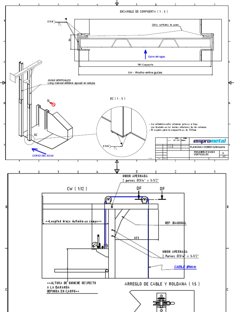PLANCHAS Y COMPUERTA Ensamble en Campo | PDF