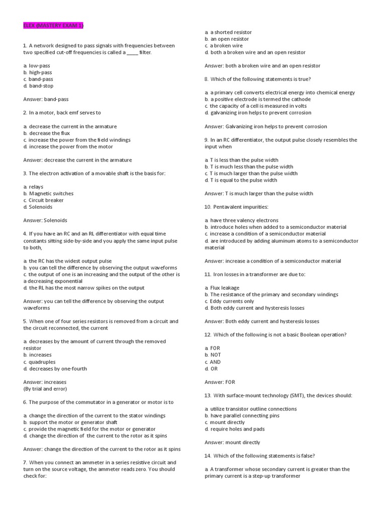Elex 1 | PDF | Transformer | Inductor