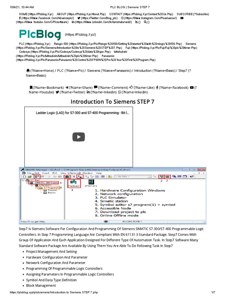 PLC BLOG - Siemens STEP 7 | PDF | Computer Program | Programming