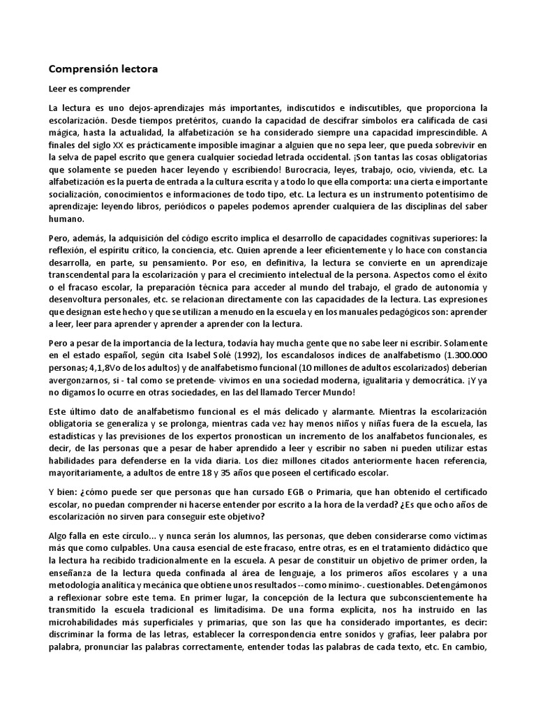 Comprensión Lectora - Bibiografía Cassany | PDF | Comprensión lectora | Literatura