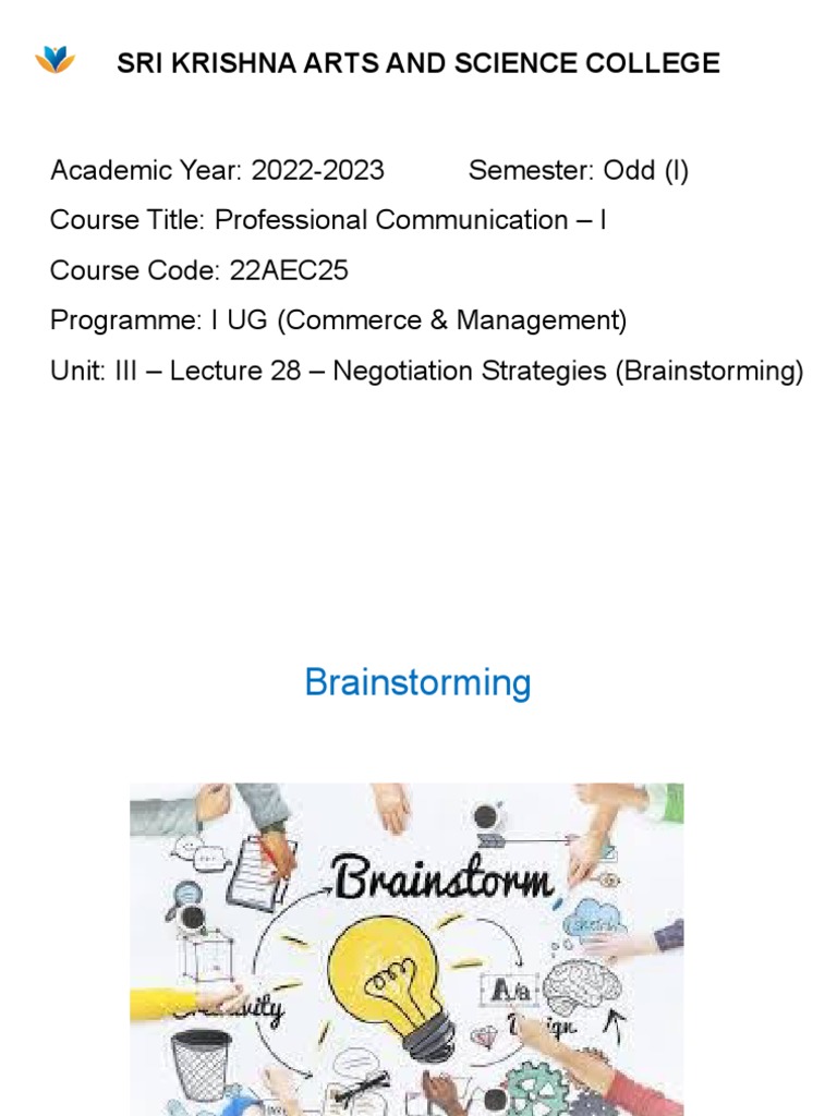 Lecture 28 - Brainstorming | PDF | Brainstorming | Cognition Lecture 28 - Brainstorming | PDF | Brainstorming | Cognition