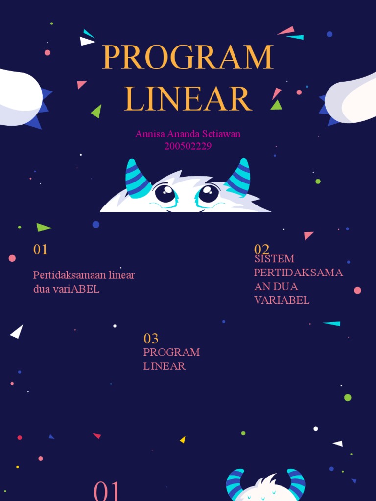 200502229-Annisa Ananda Setiawan PPT Program Linear Riset Operasi | PDF