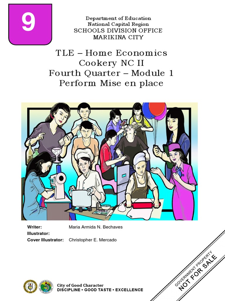 TLE-Cookery-9 Q4 M1 Perform Mise en Place Final | PDF | Desserts | Pudding