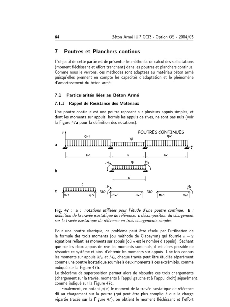 Hyperstatique | PDF | Fondation (construction) | Flexion (matériau)