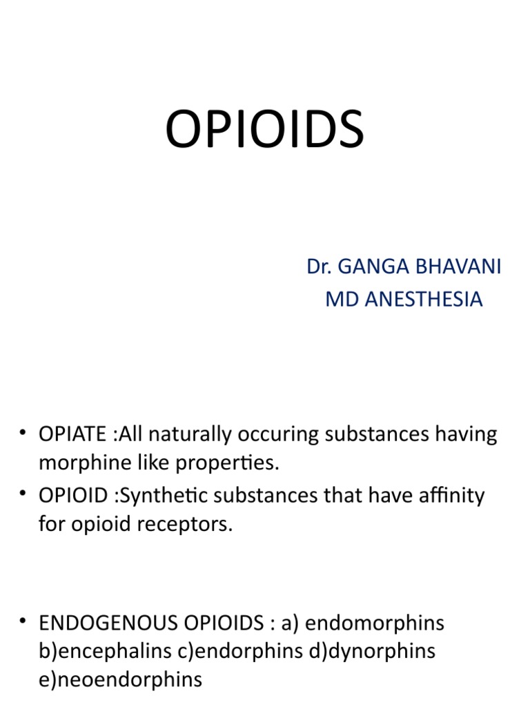 Opioids | PDF | Opioid | Morphine