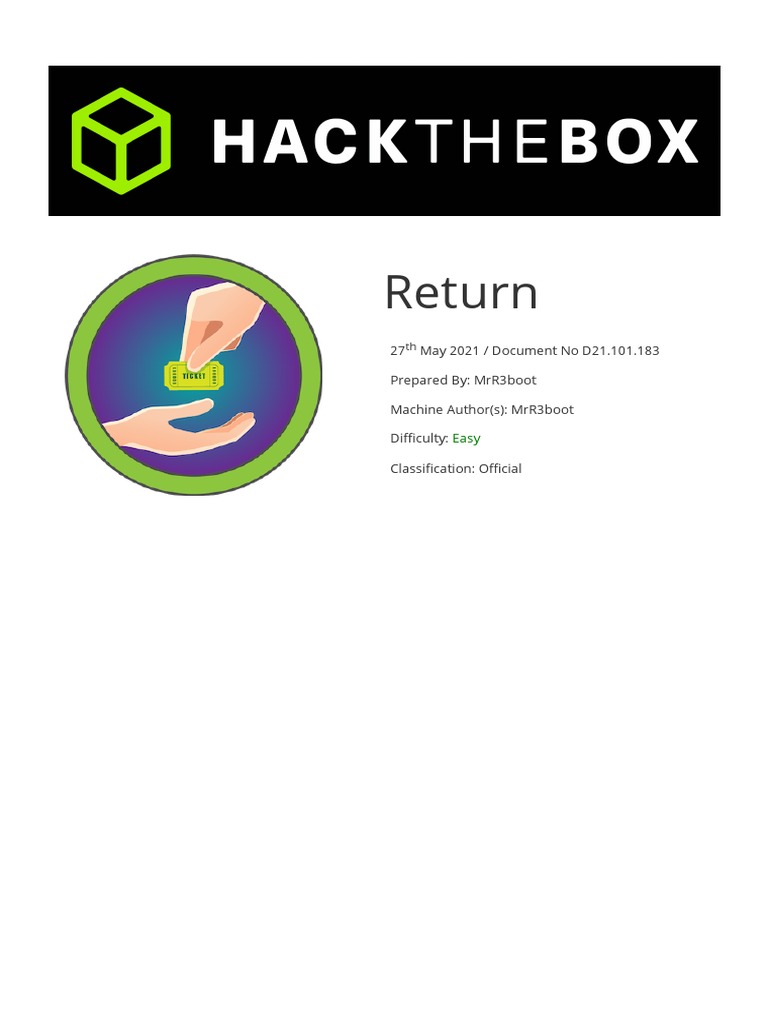 Return | PDF | Microsoft Windows | User (Computing)
