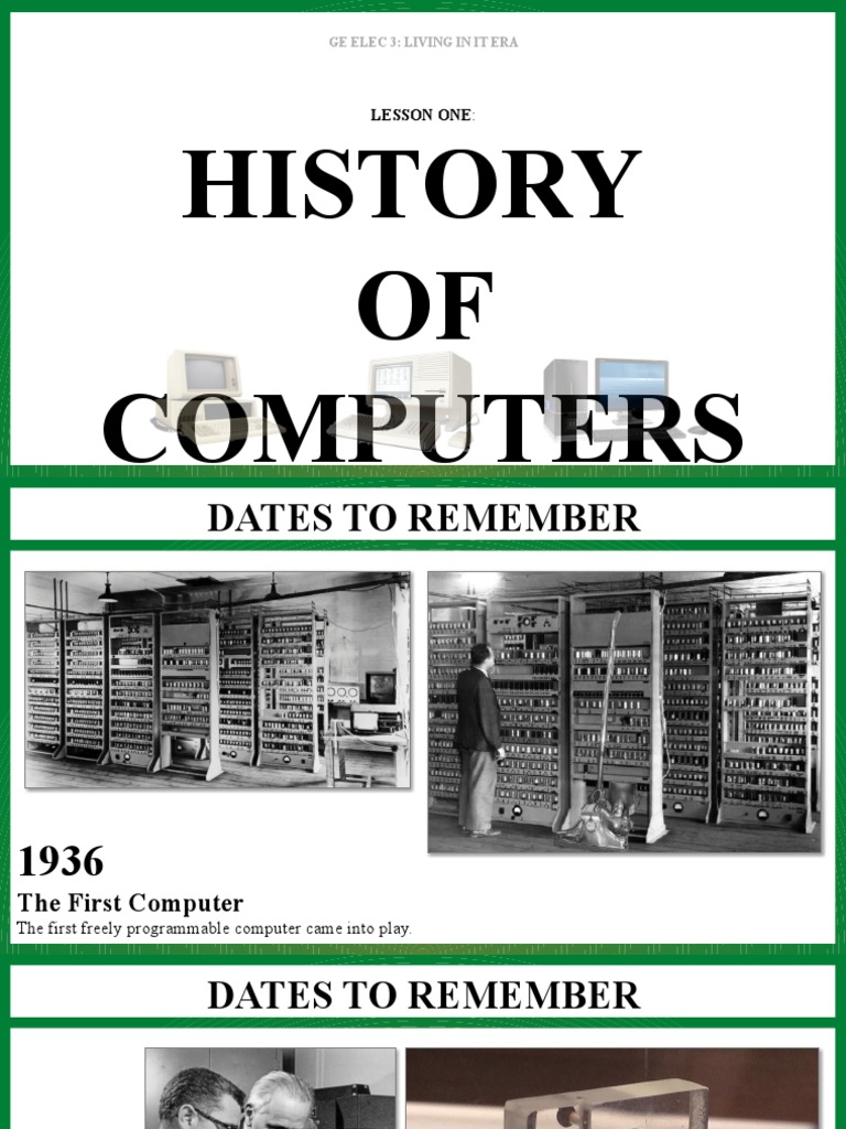 Ch1 GE ELEC3 History of Computers | PDF | Input/Output | Computer Program