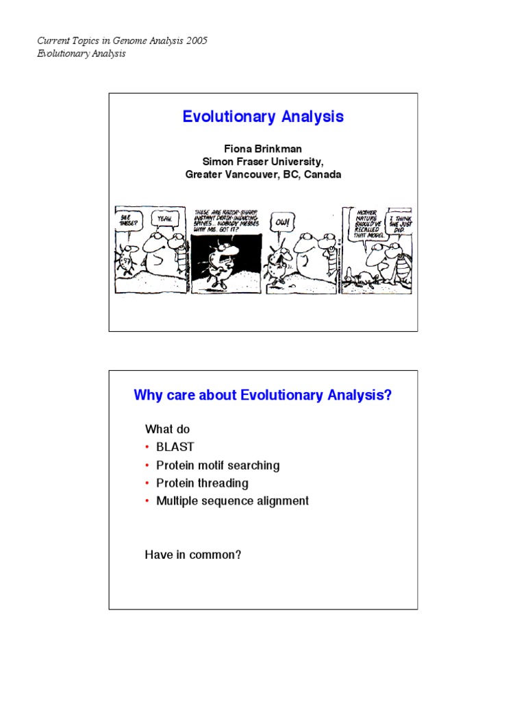 Evolutionary Analysis | PDF | Sequence Alignment | Phylogenetic Tree