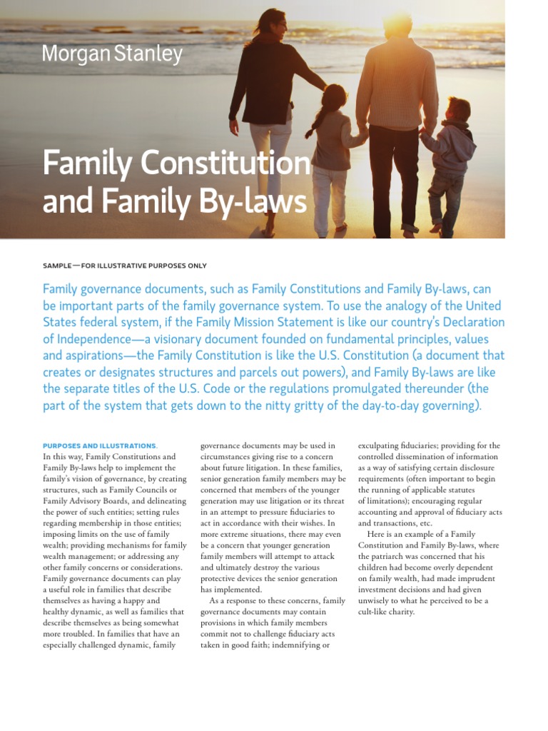 Family Constitution and Family by Laws | PDF | Trust Law | Insurance