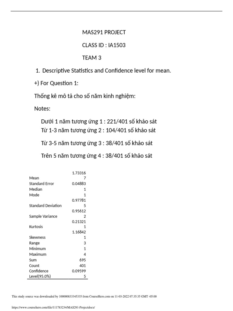 MAS291 Project | PDF