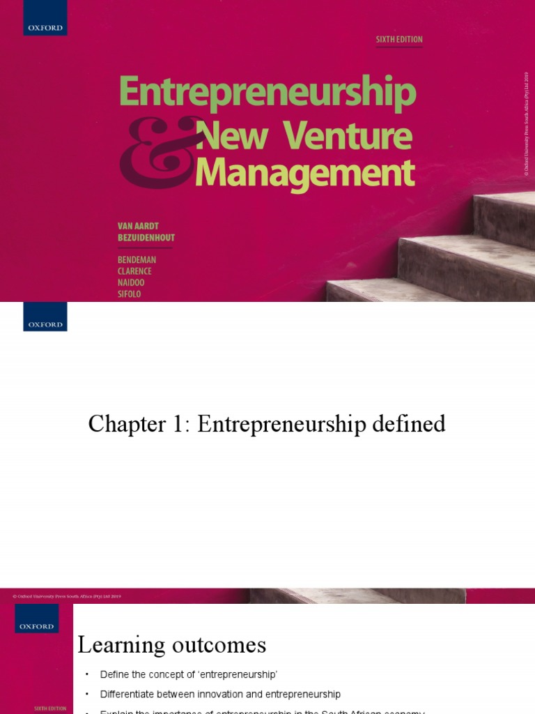 Entrepreneurship & New Venture Management 6e - Chapter 1 | PDF ...