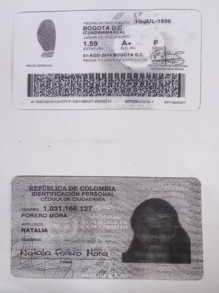 Cedula Natalia | PDF