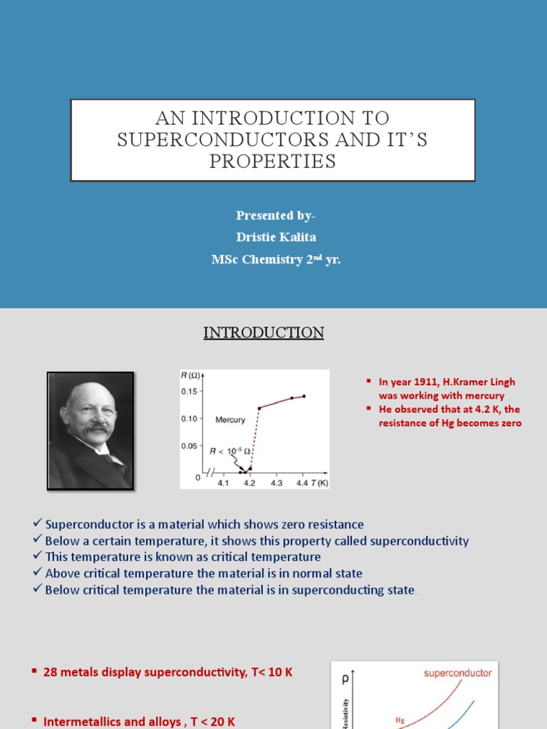 An Introduction To Superconductors and It's Properties | PDF | Superconductivity | Electricity