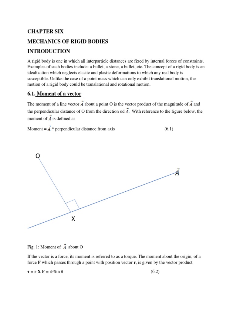 16 Mechanics of Rigid Bodies Note | PDF | Torque | Rotation Around A Fixed Axis