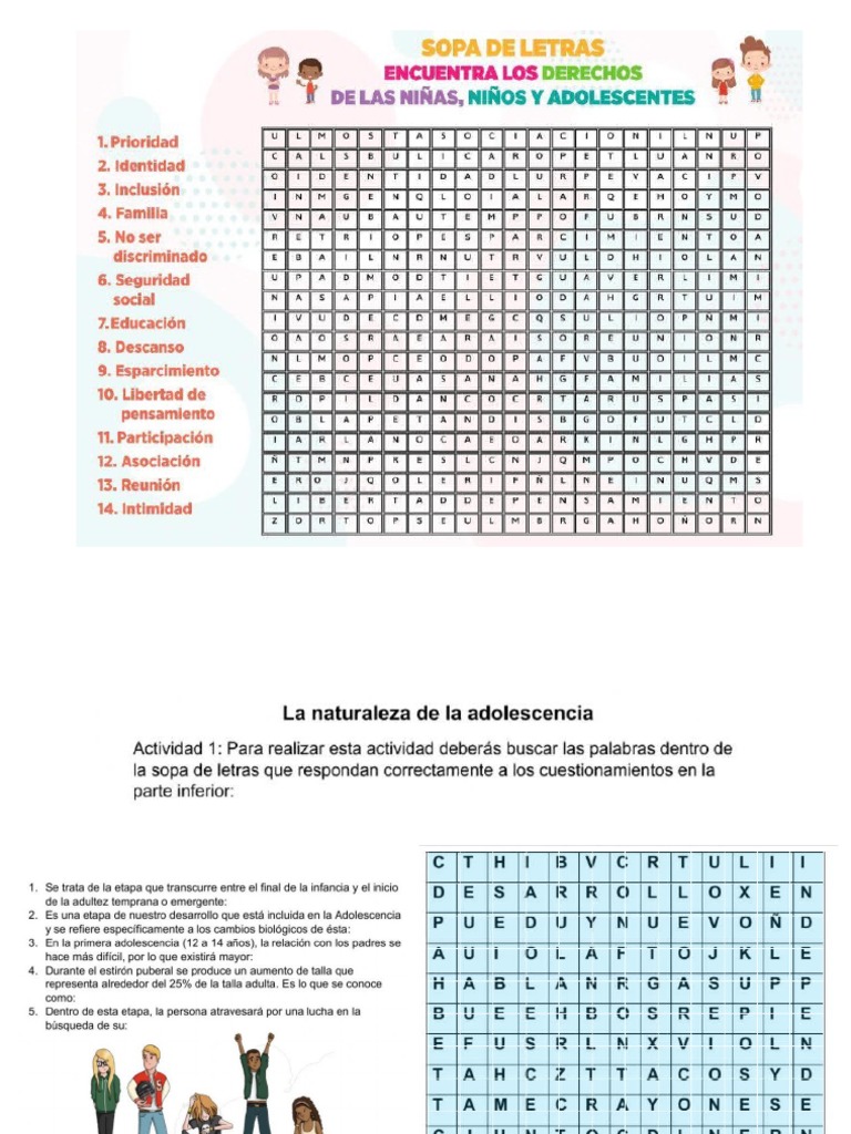 Sopa de Letras Valores | PDF