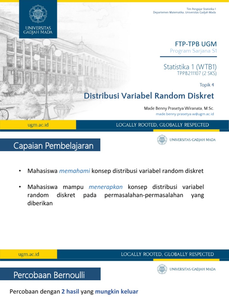 5 Distribusi Variabel Random Diskret | PDF
