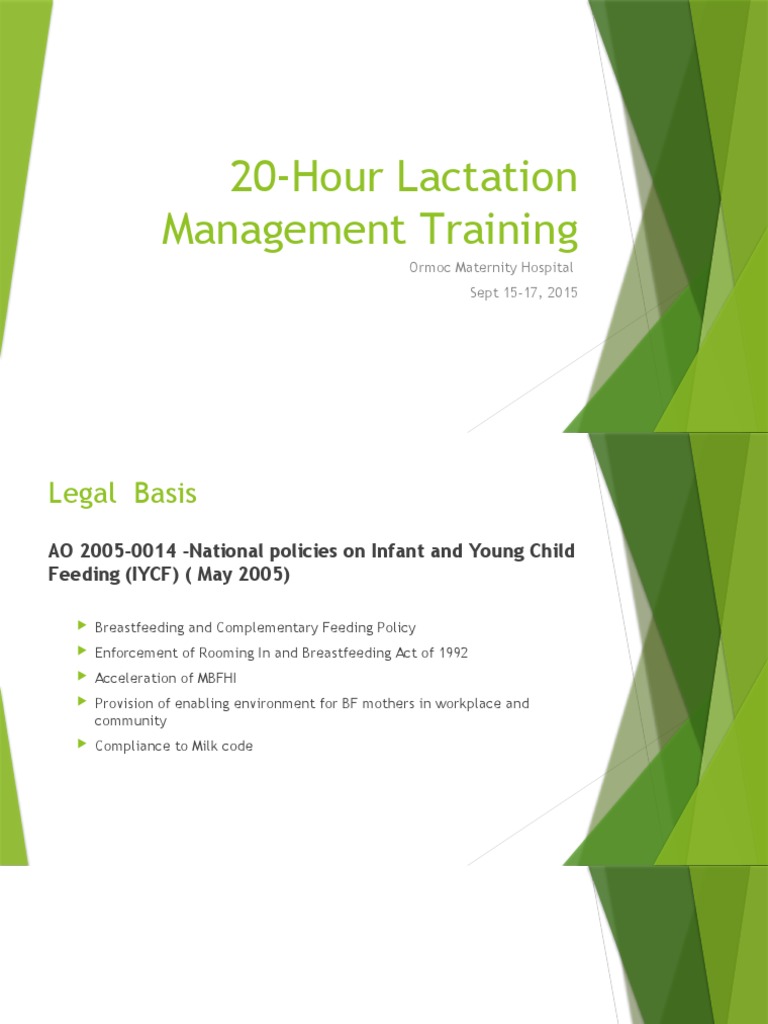 Lactation Management Training Sample | PDF | Breastfeeding | Breast Milk