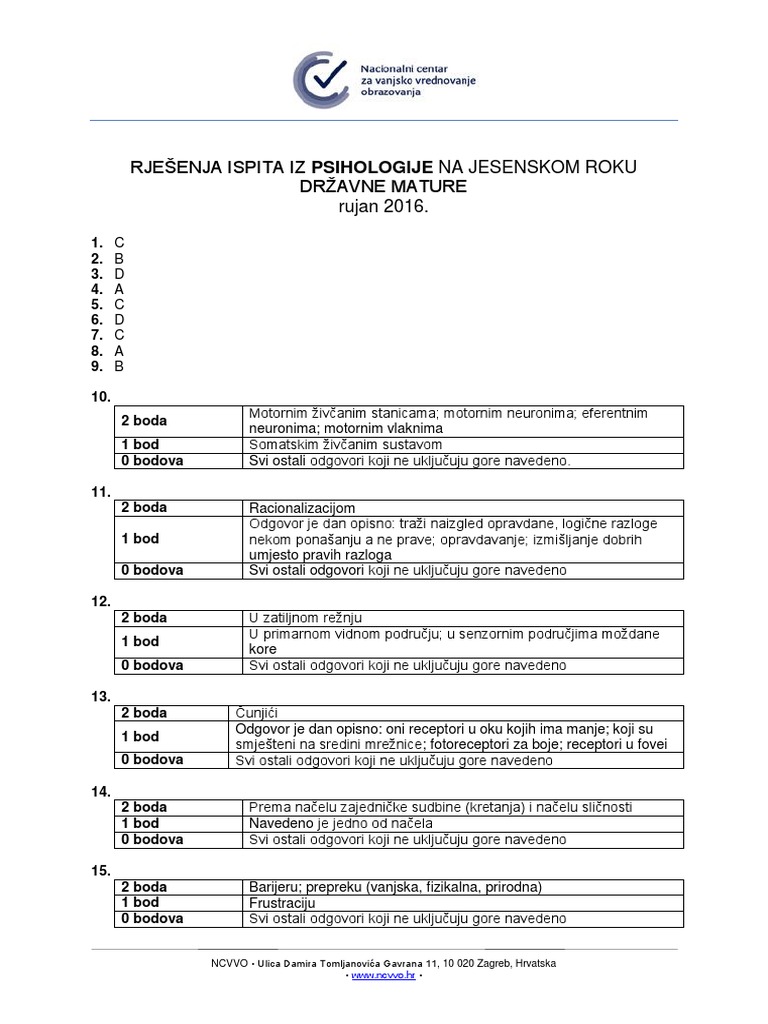 PSI Ključ Za Odgovore | PDF