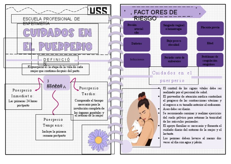 Diptico - Cuidado A La Mujer - Puerperio | PDF | Parto | El embarazo