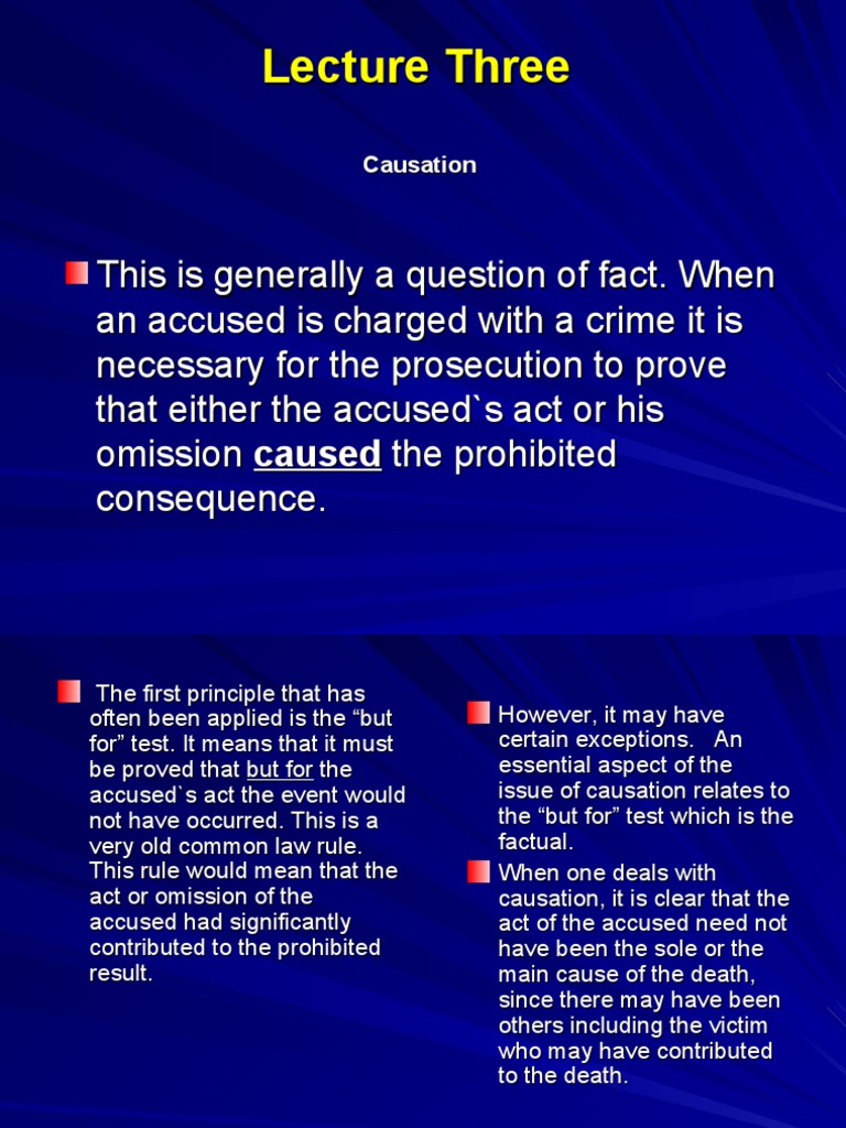 Chapter 2 (Mens Rea and Causation) | PDF | Causation (Law) | Mens Rea