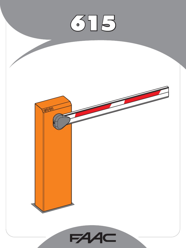 Manual Barrera Faac BPR 615 | PDF | Tornillo | Fundación (Ingeniería)