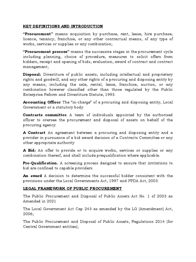 Group 3 - Ppda Word | PDF | Procurement | Committee