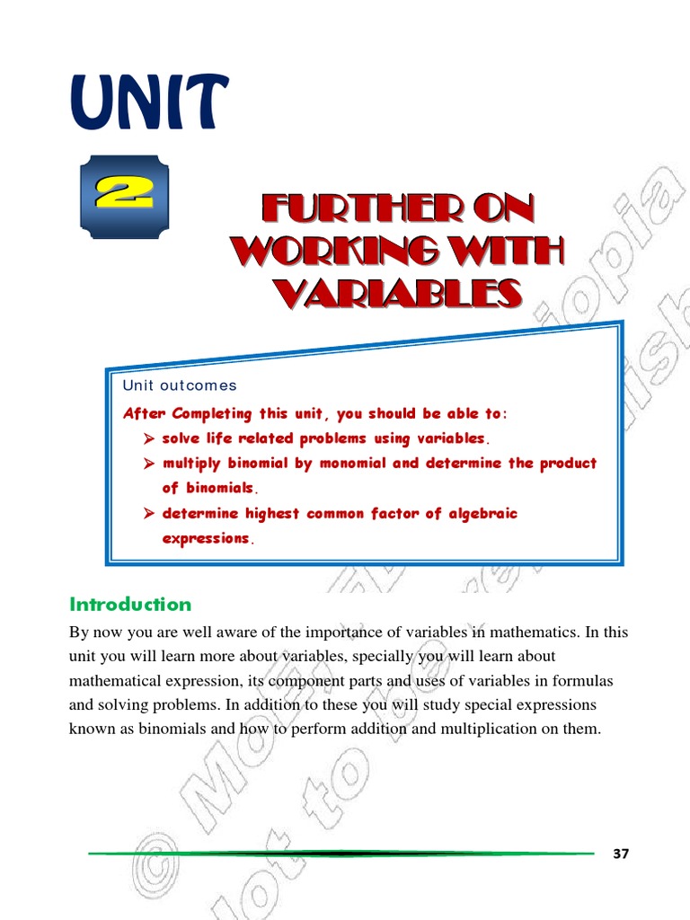 8 Unit2 | PDF | Multiplication | Factorization