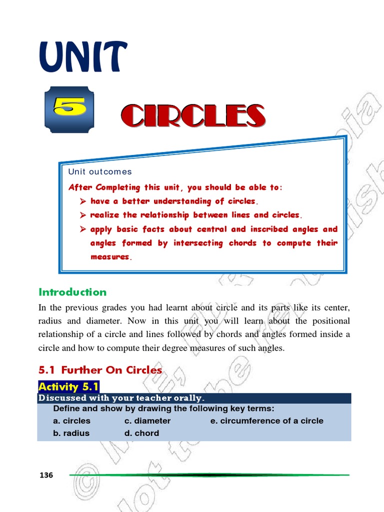 8 Unit5 | PDF | Circle | Angle