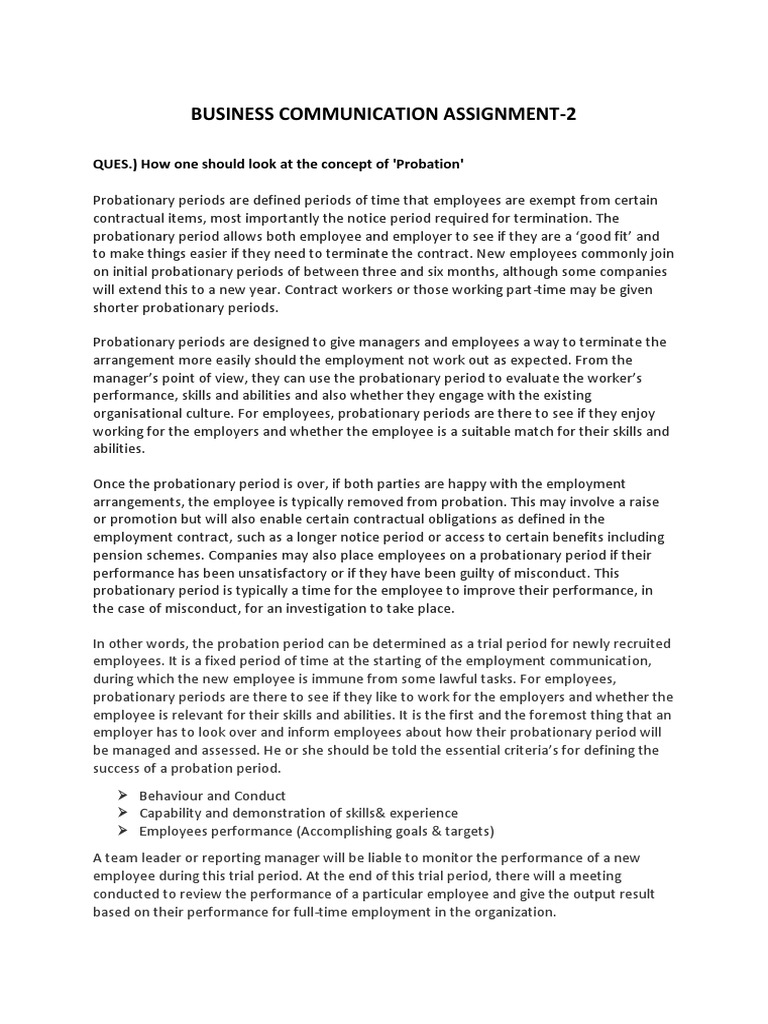 Business Communication Assignment2 | PDF | Employment | Business