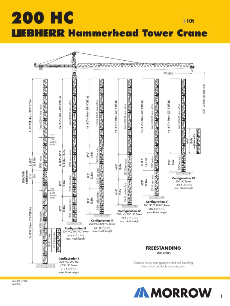 200 HC 10 Morrow Liebherr Grua | PDF | Crane (Machine) | Manufactured Goods