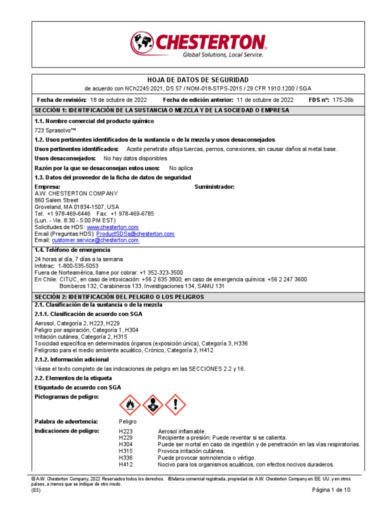 Hds Chesterton 723 | PDF | Agua | Destilación