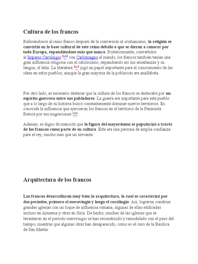 Cultura de Los Francos | PDF | Francos | imperio Romano