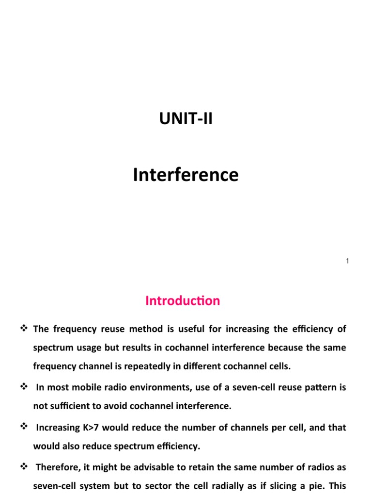 Unit Ii | PDF | Cellular Network | Electromagnetic Interference