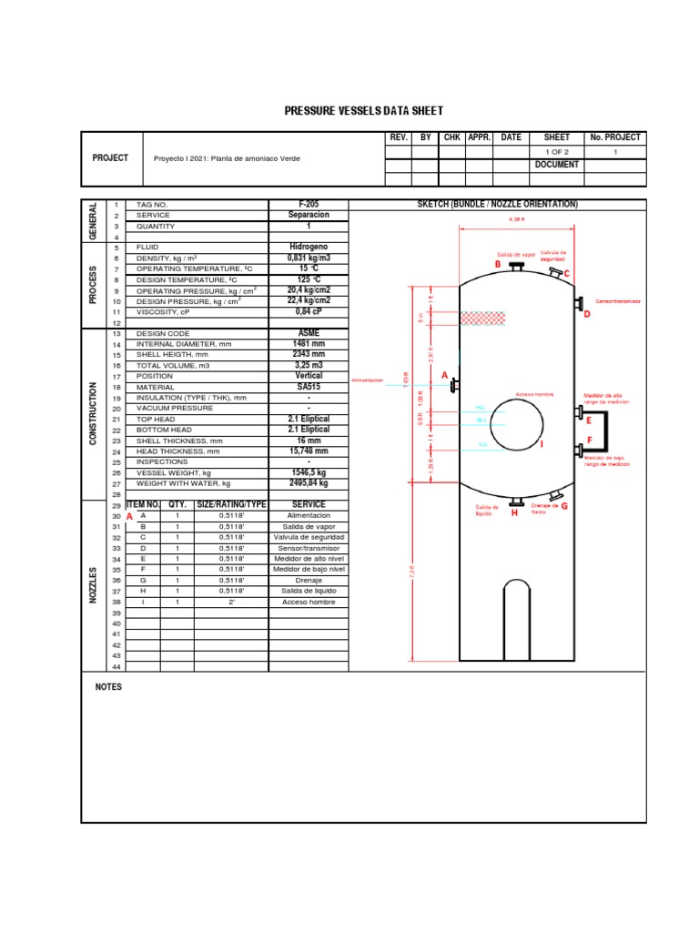 Pressure Vessels Data Sheet | PDF | Pressure | Soft Matter