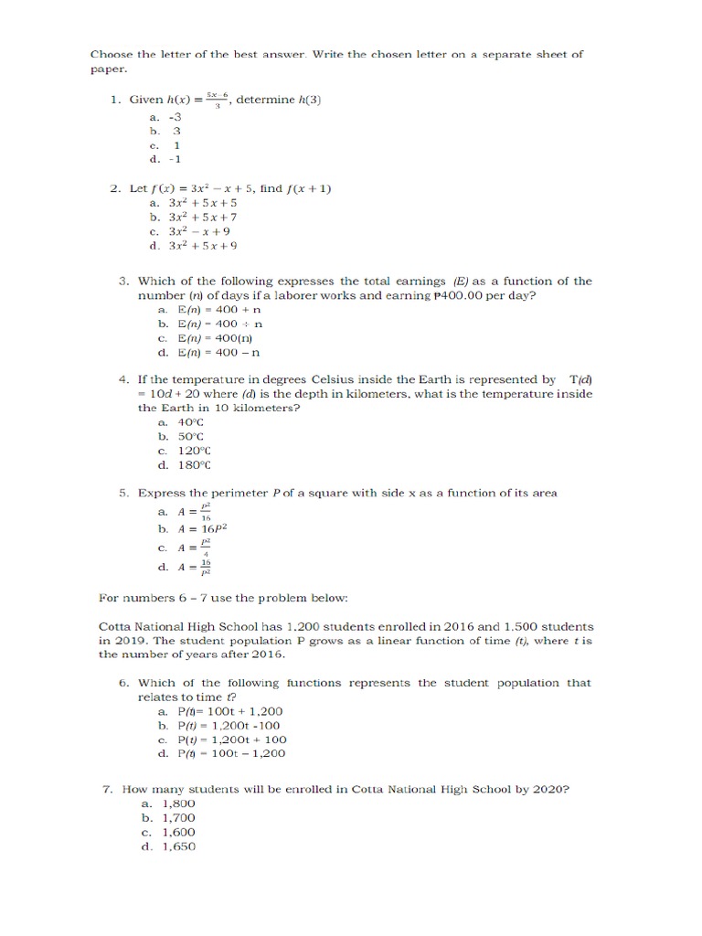 Gen Math Activity 3 | PDF