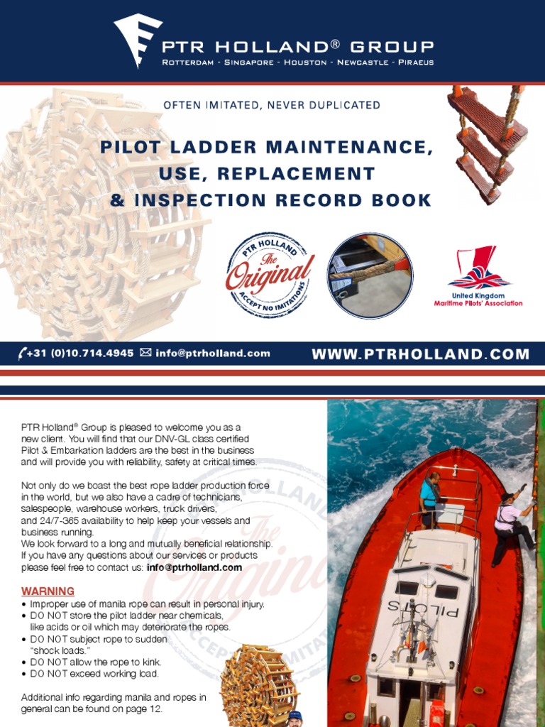 13-may-Issue2-Pilot Ladder Maintanance Book - Proof | PDF | Rope | Qr Code