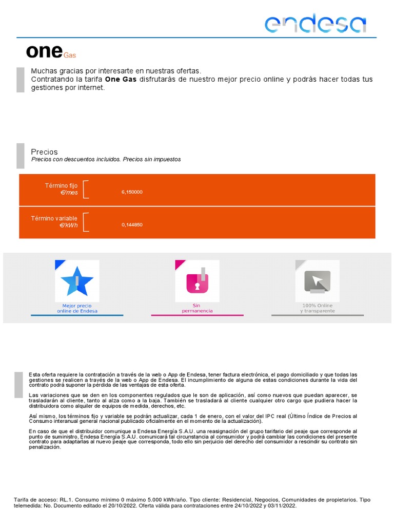 One Gas rl1 rl2 rl3 Es | PDF | Factura | Aplicación movil
