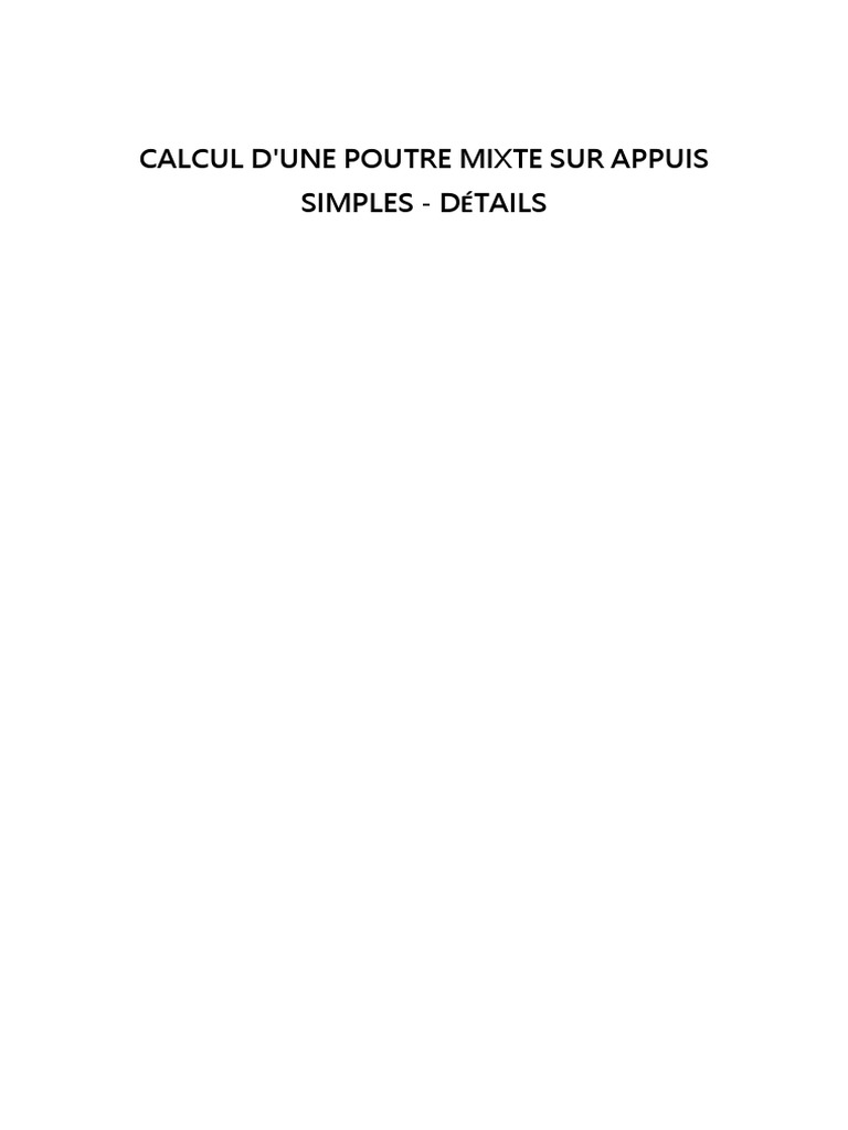 Poutres Mixte | PDF | Résistance des matériaux | Flexion (matériau)