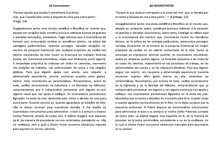 Inconstancia y Confianza en la Vida | PDF