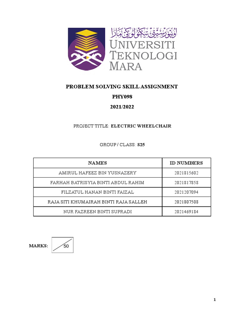 Problem Solving Skill Assignment | PDF