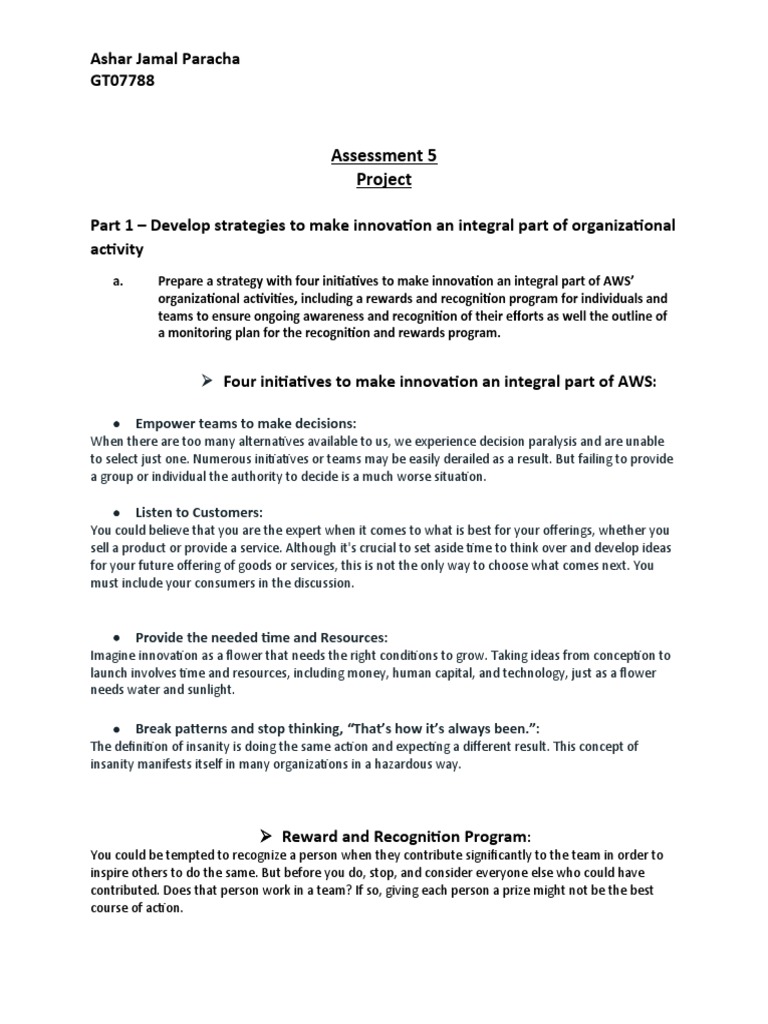 Assessment Task 5 | Download Free PDF | Innovation | Creativity