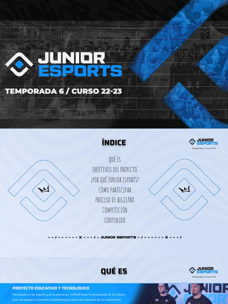 Presentación Temporada 6 JUNIOR Esports | PDF | Método de enseñanza ...