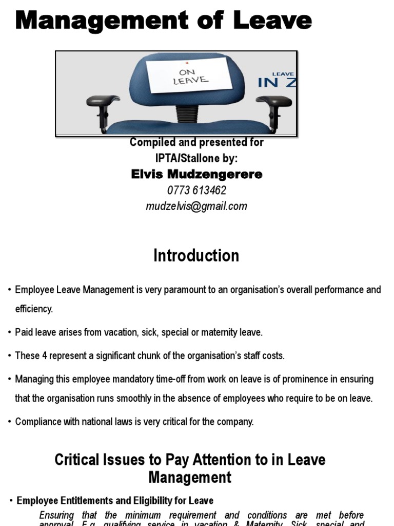 Management of Leave | PDF | Sick Leave | Parental Leave