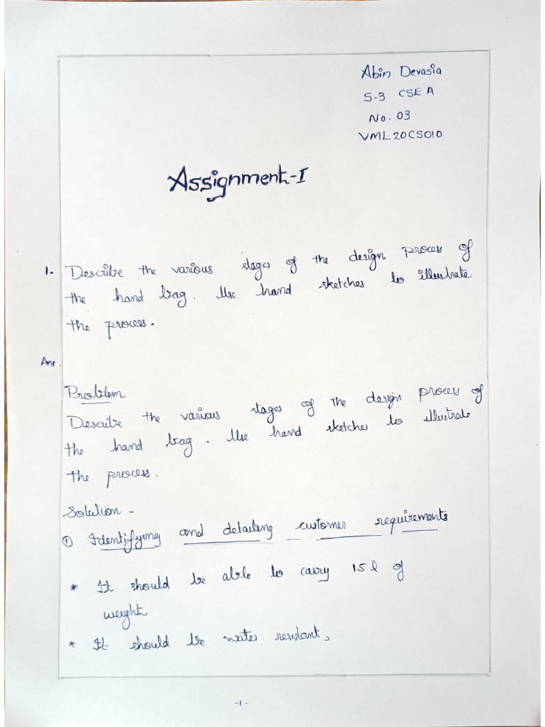 Design Assignment-1 | PDF