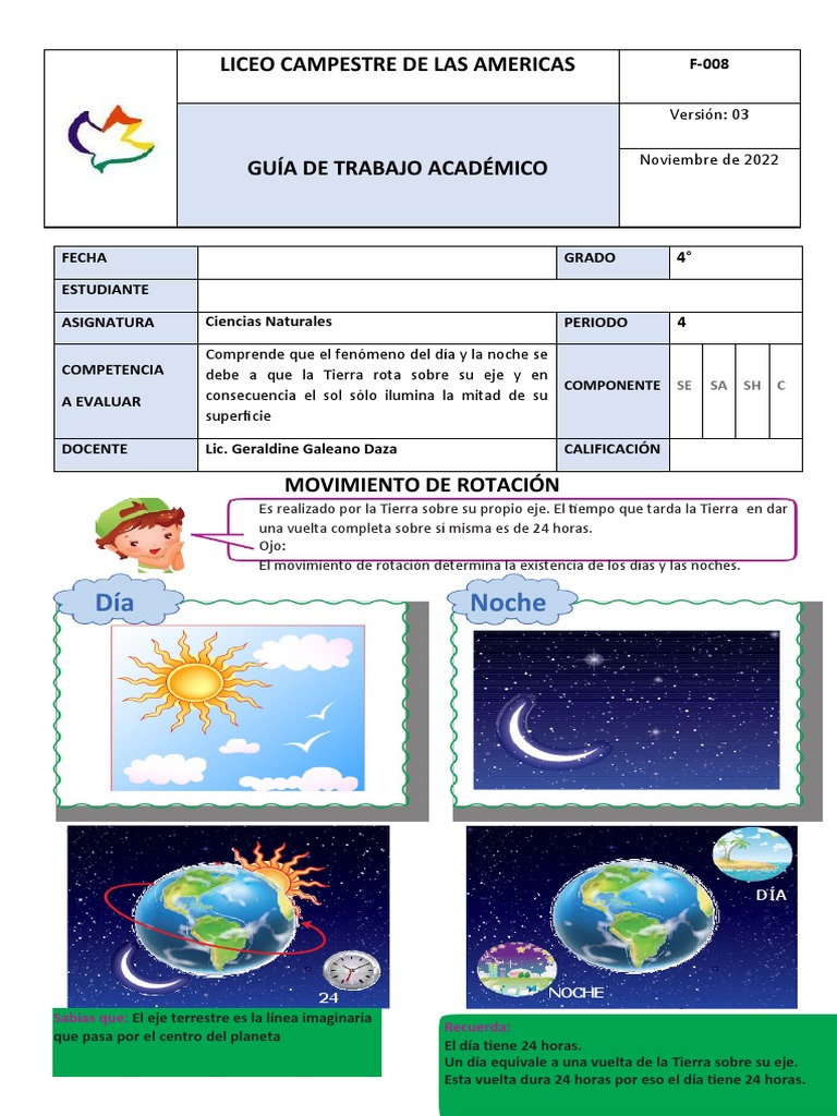 Guia 4 C N Movimientos Descargar Gratis Pdf Tierra Año