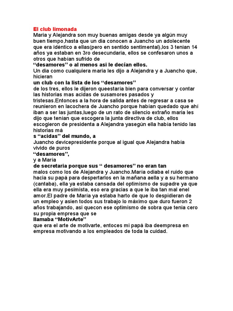 El Club Limonada | PDF