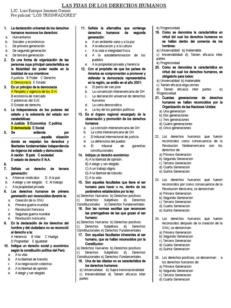 Fichas sobre Derechos Humanos | PDF | Derechos | Derechos humanos