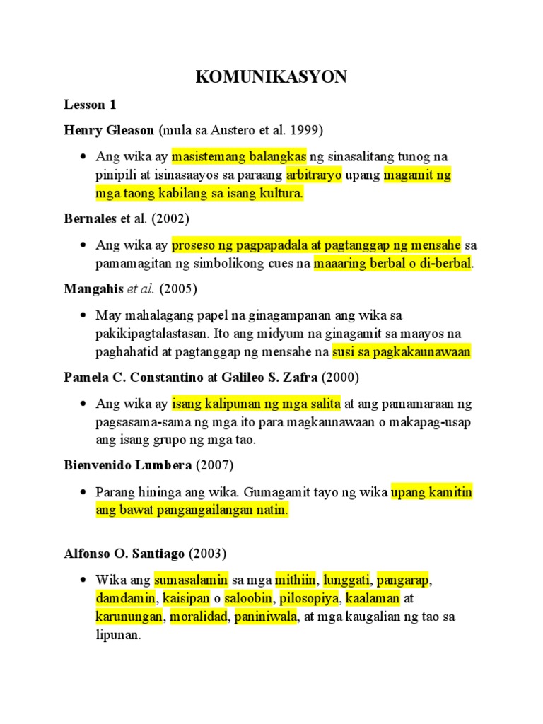 KOMUNIKASYON | PDF