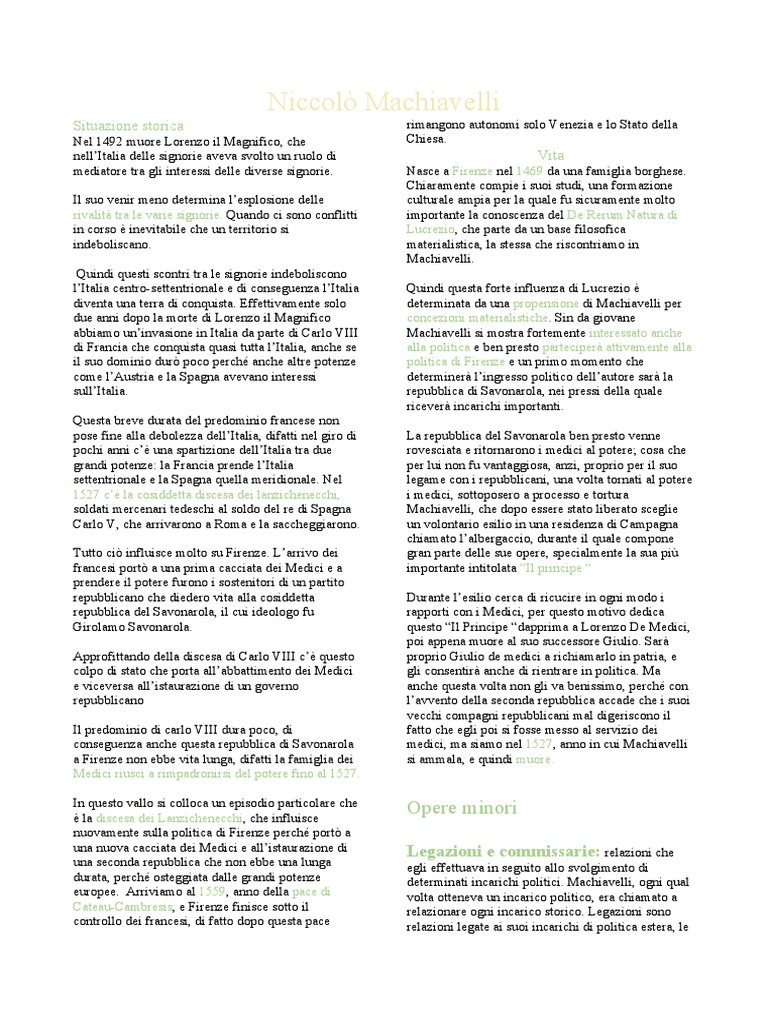 Niccolò Machiavelli | PDF